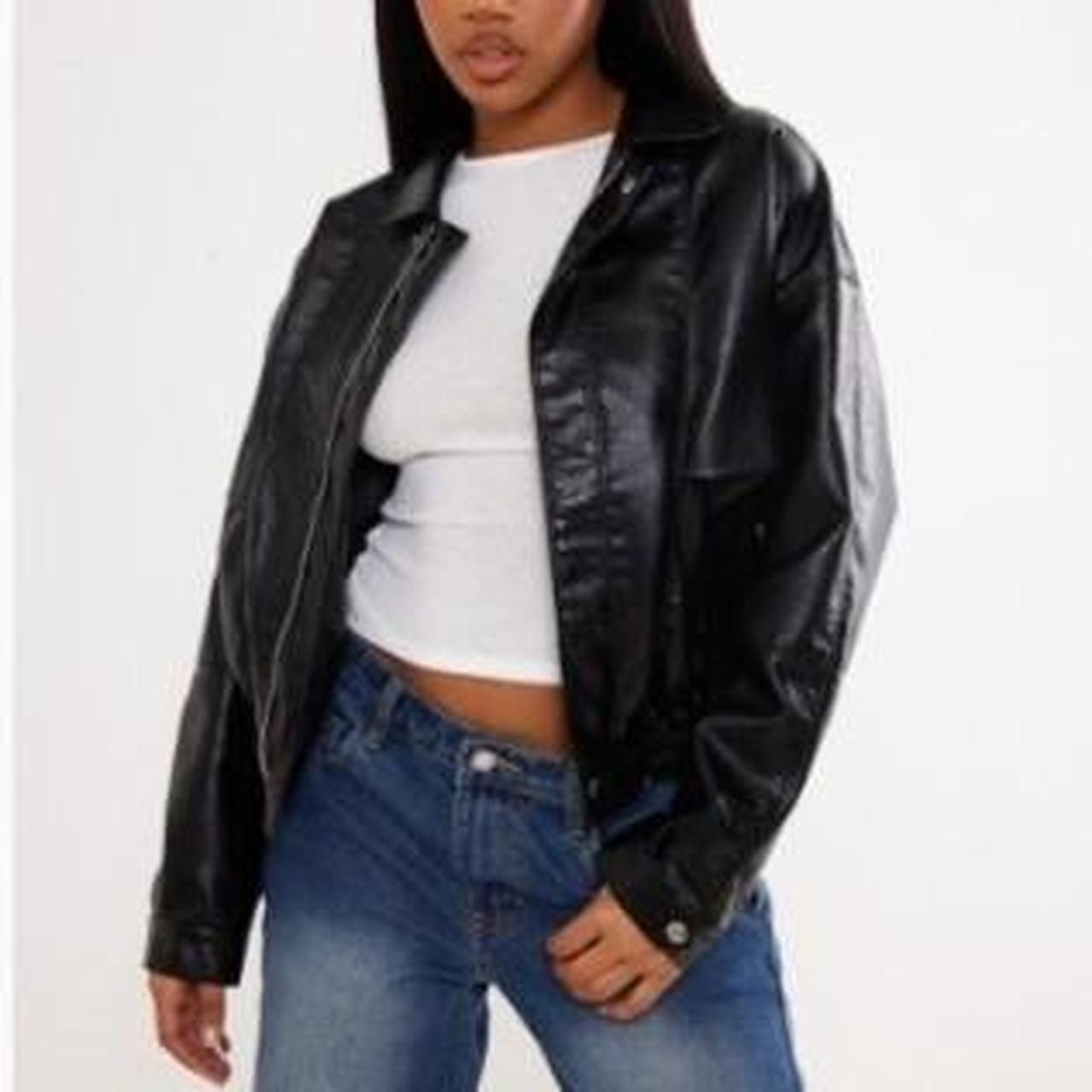 PLT leather Jacket - Depop