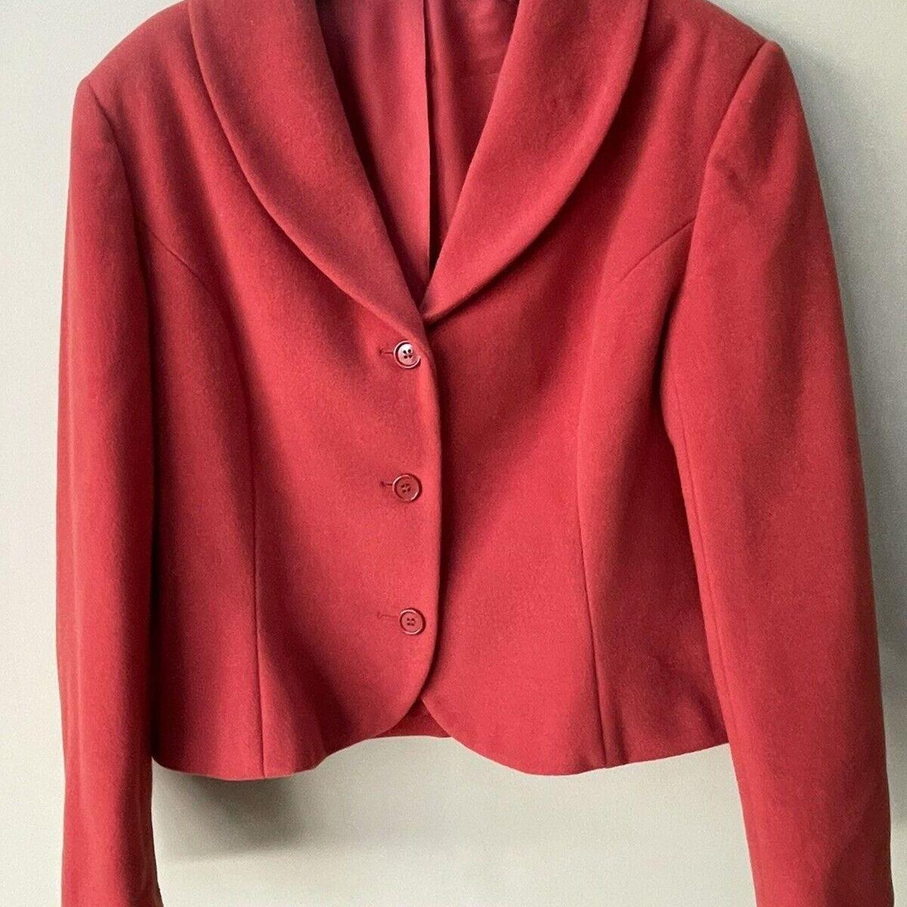 Laura Ashley Wool Blend Cropped Jacket Made In... - Depop