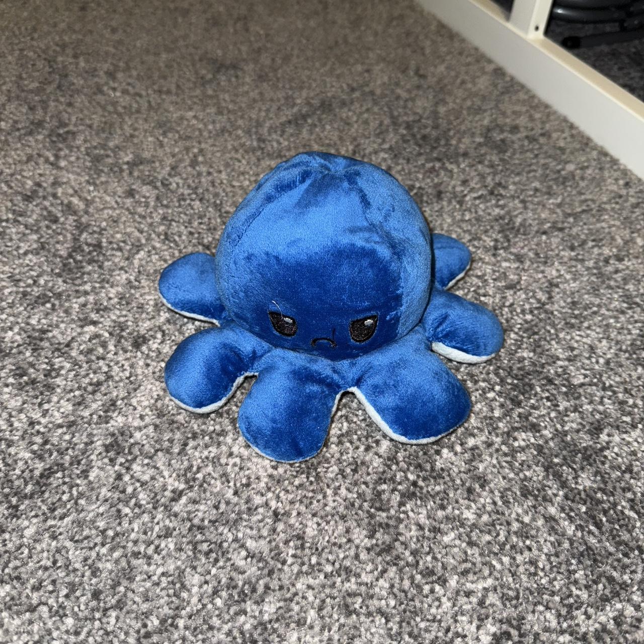 Cute blue reversible squishy octopus plush toy... - Depop