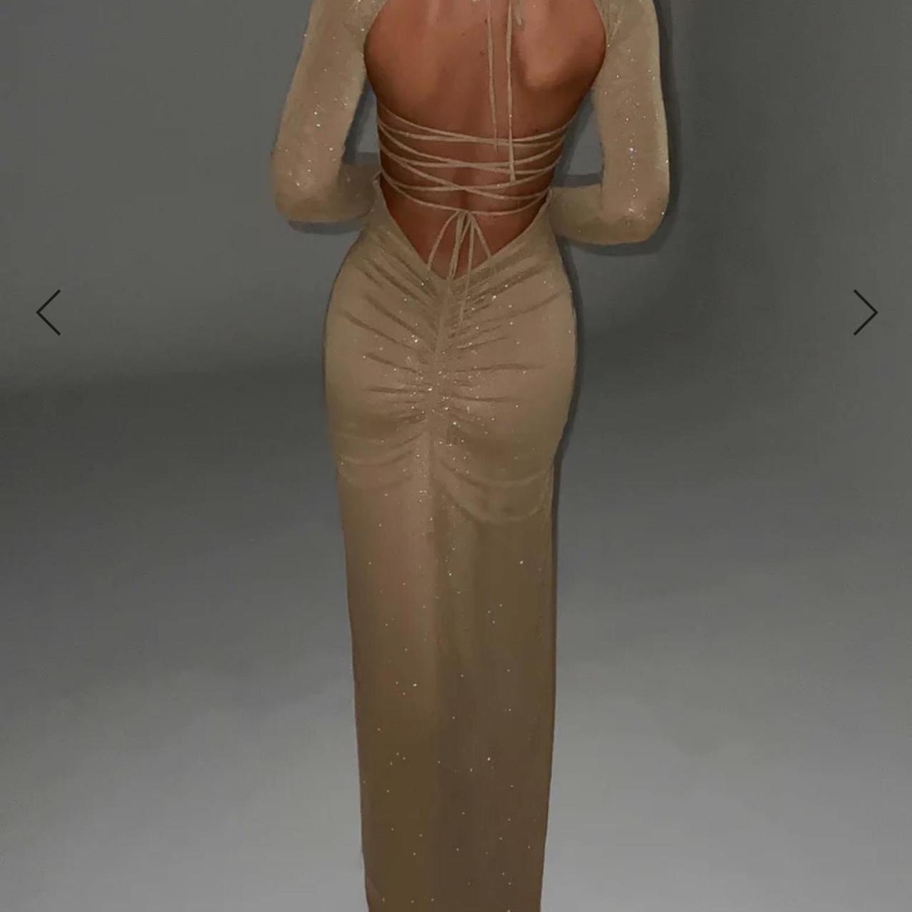 Baby boo fashion Gold sparkly maxi formal dress.... | Depop