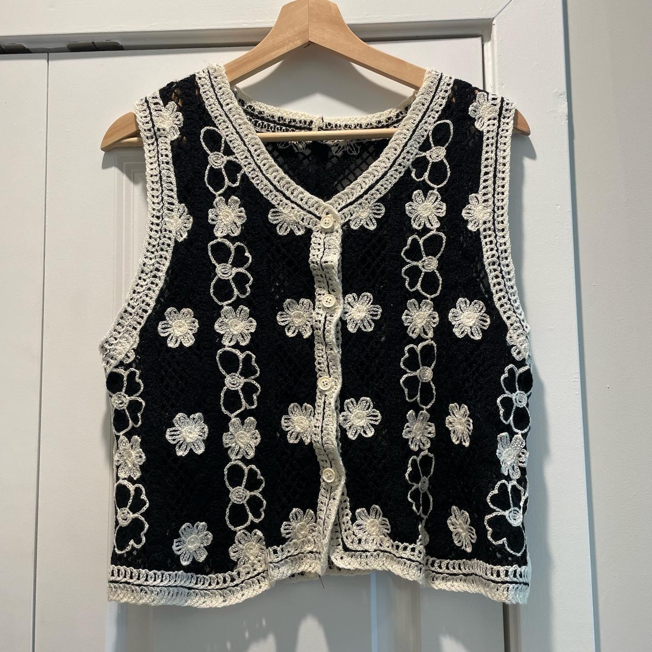 REPOP - Hand Crochet Knit Boho Top #vesttop #bohotop... - Depop