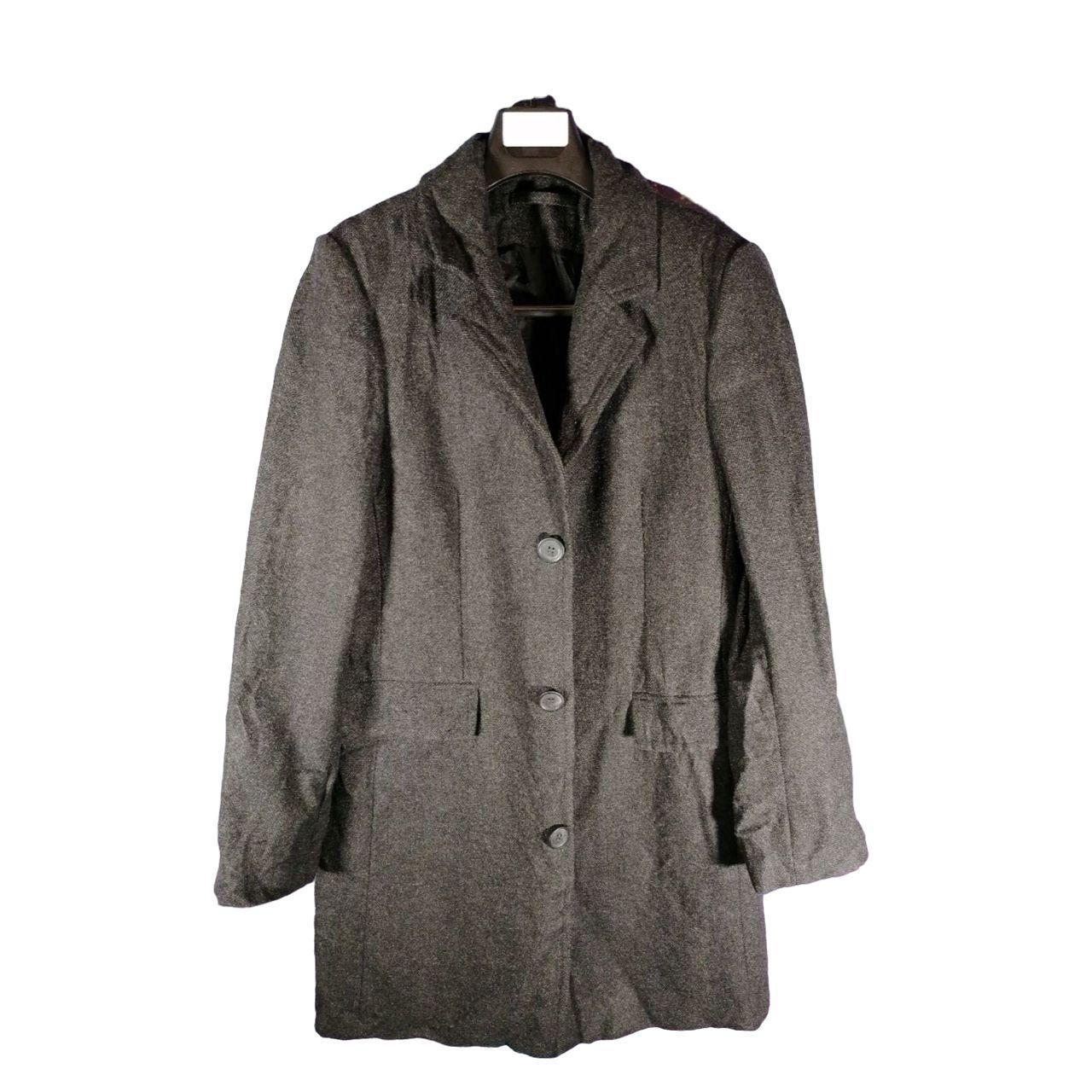 Monsoon Grey Wool Coat Size 12 Overcoat Goth Trench... - Depop