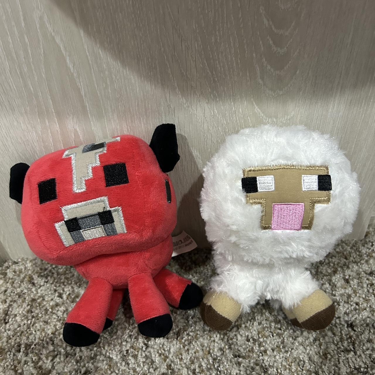 Sheep and mushroom cow Minecraft plushies - Depop