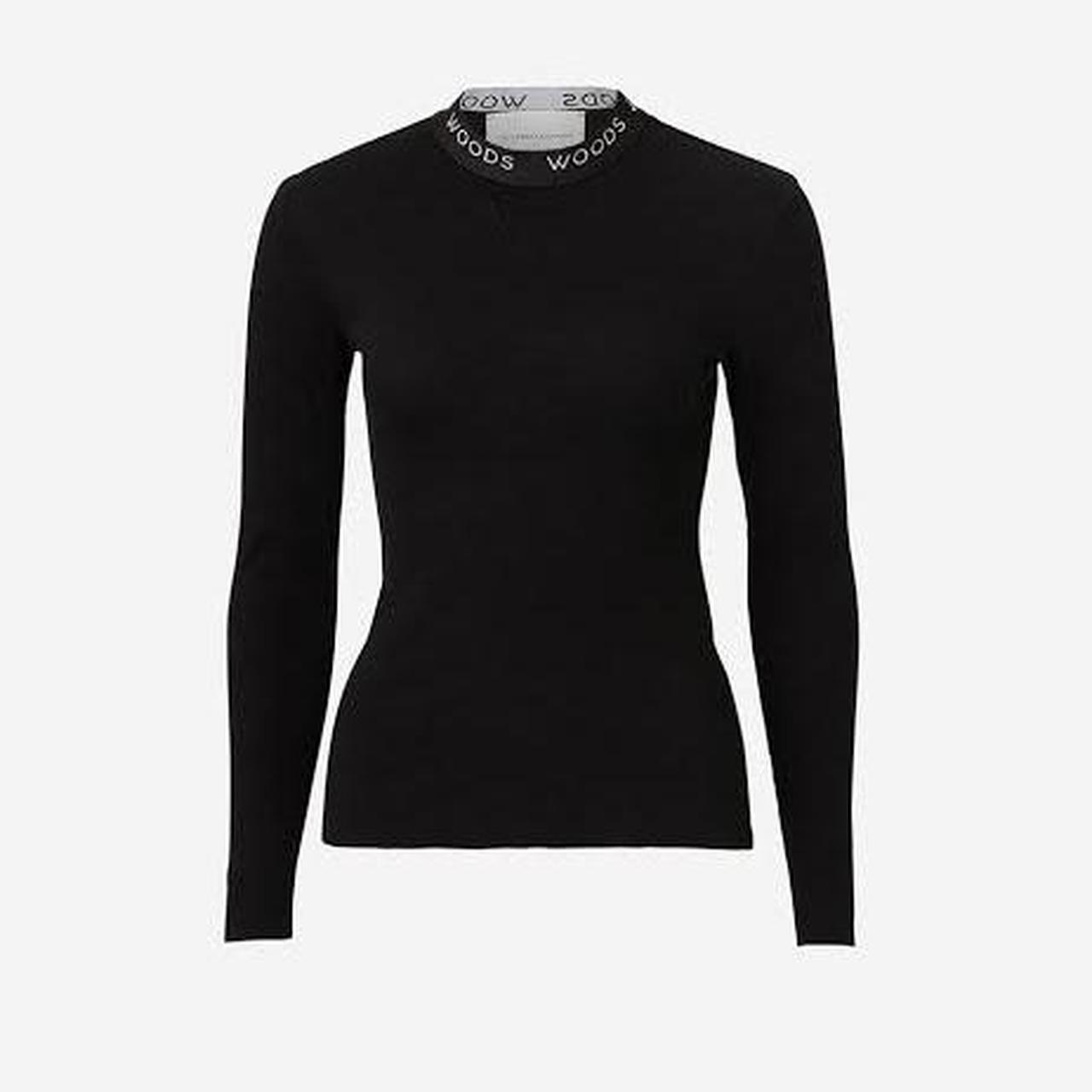 Vik & Woods Rib Long Sleeve Tee. Colour Black. Size... - Depop