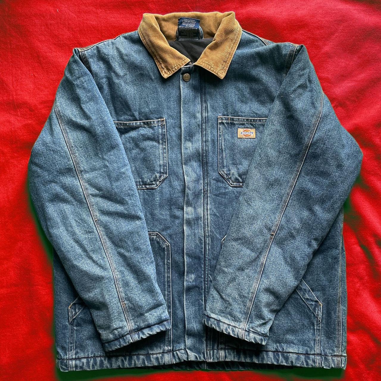 Dickies Men's Blue and Navy Jacket | Depop