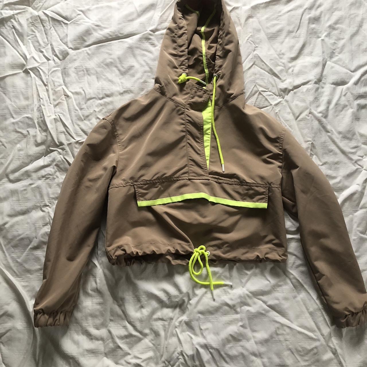 Bershka Cropped Rain Jacket Size Small Super cute... - Depop