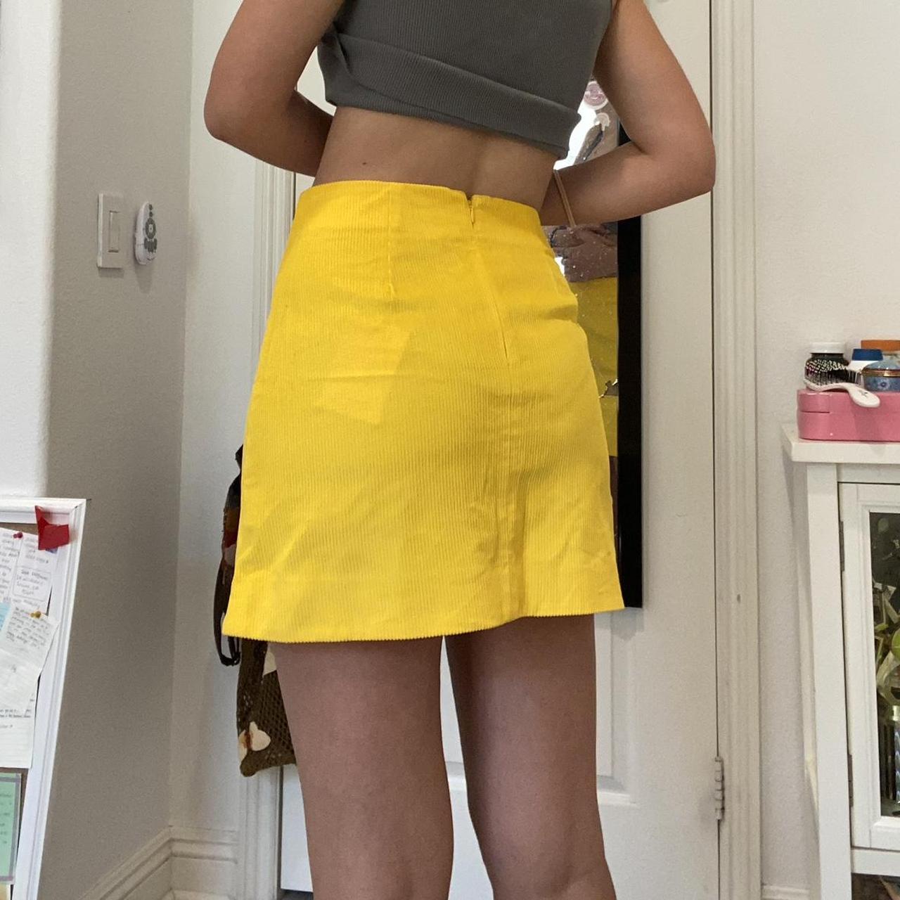 Brand new w tag cos yellow corduroy skirt💛 retails... - Depop