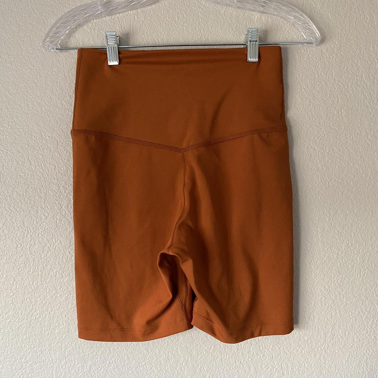 Nike burnt orange biker shorts Size S Worn but good... - Depop