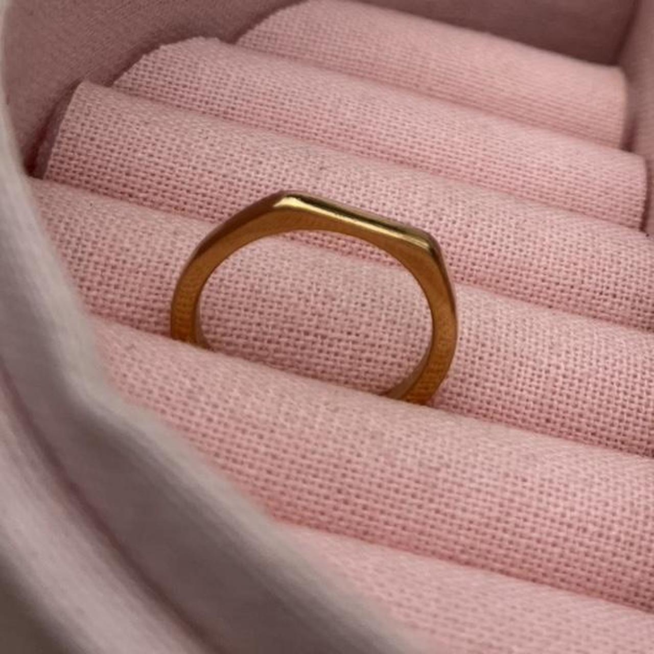 Gold flat bar ring. 💍 1 x Size 8 1 x size 7 18k... | Depop