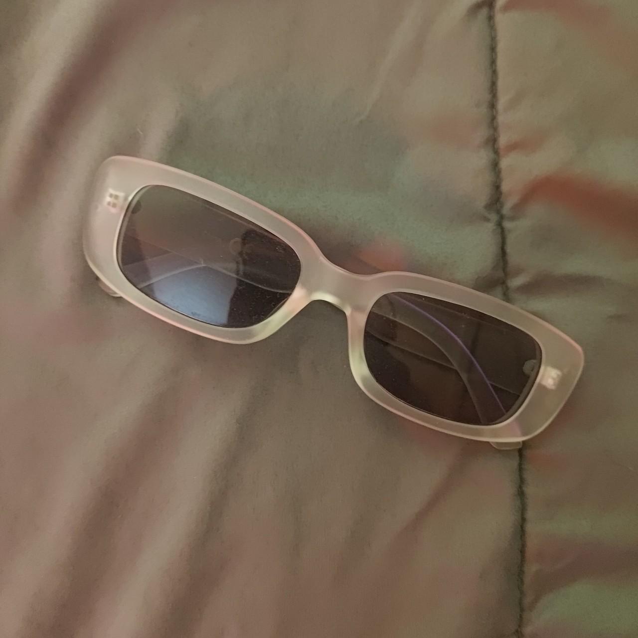 Y2K - esque fashion Sunglasses Foggy clear plastic... - Depop