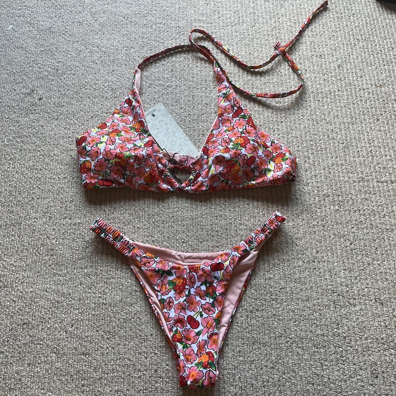 Blackbough swim luxury berry cherry bikini... - Depop