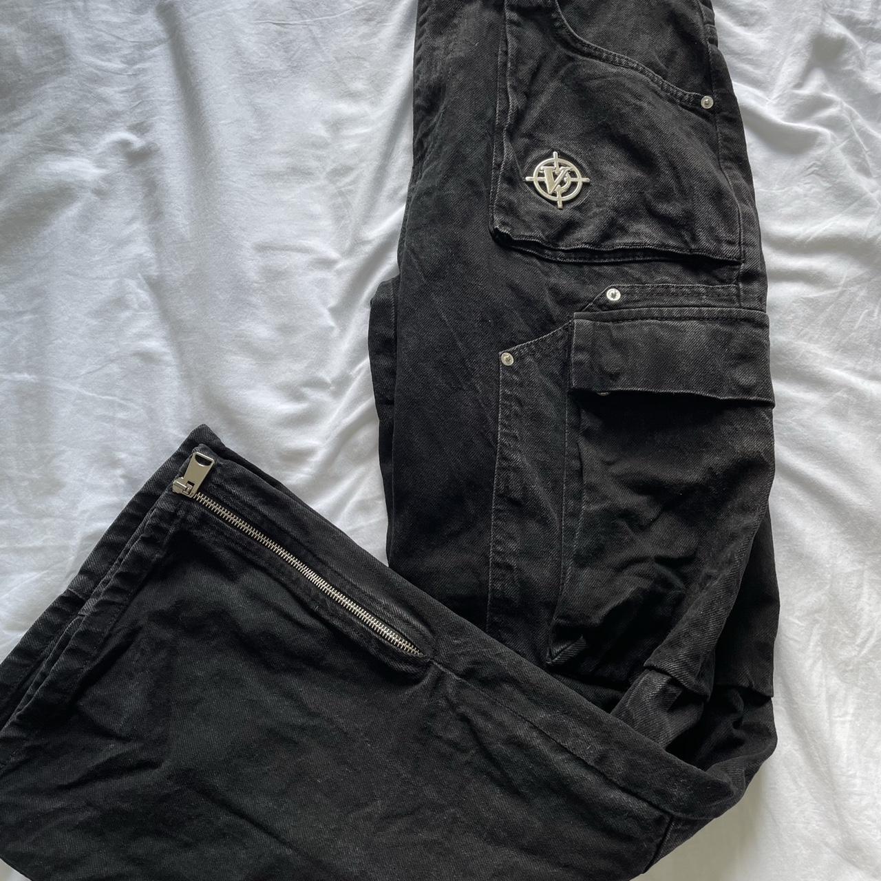 Vicinity Wide Leg Adjustable Jeans Size XL (33L) - Depop