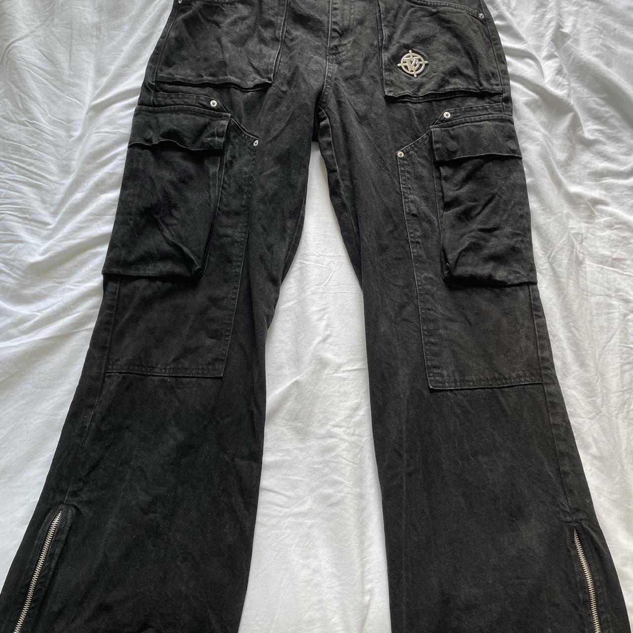 Vicinity Wide Leg Adjustable Jeans Size XL (33L) - Depop