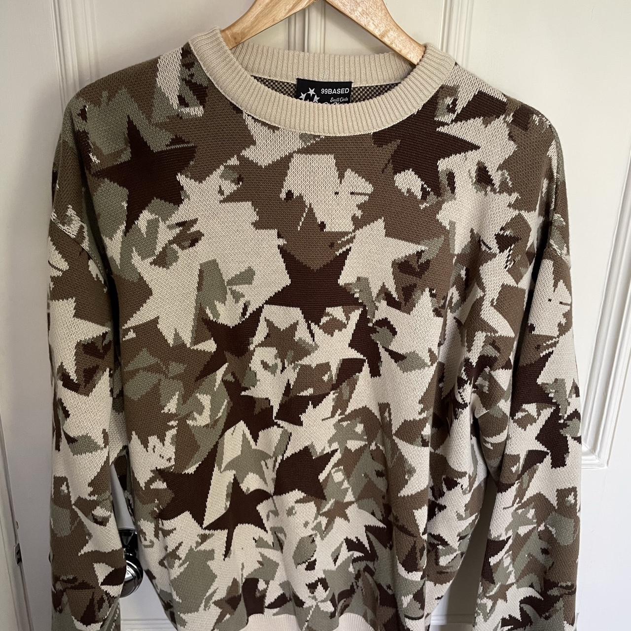 99Based Camo Knit Worn Once - Depop