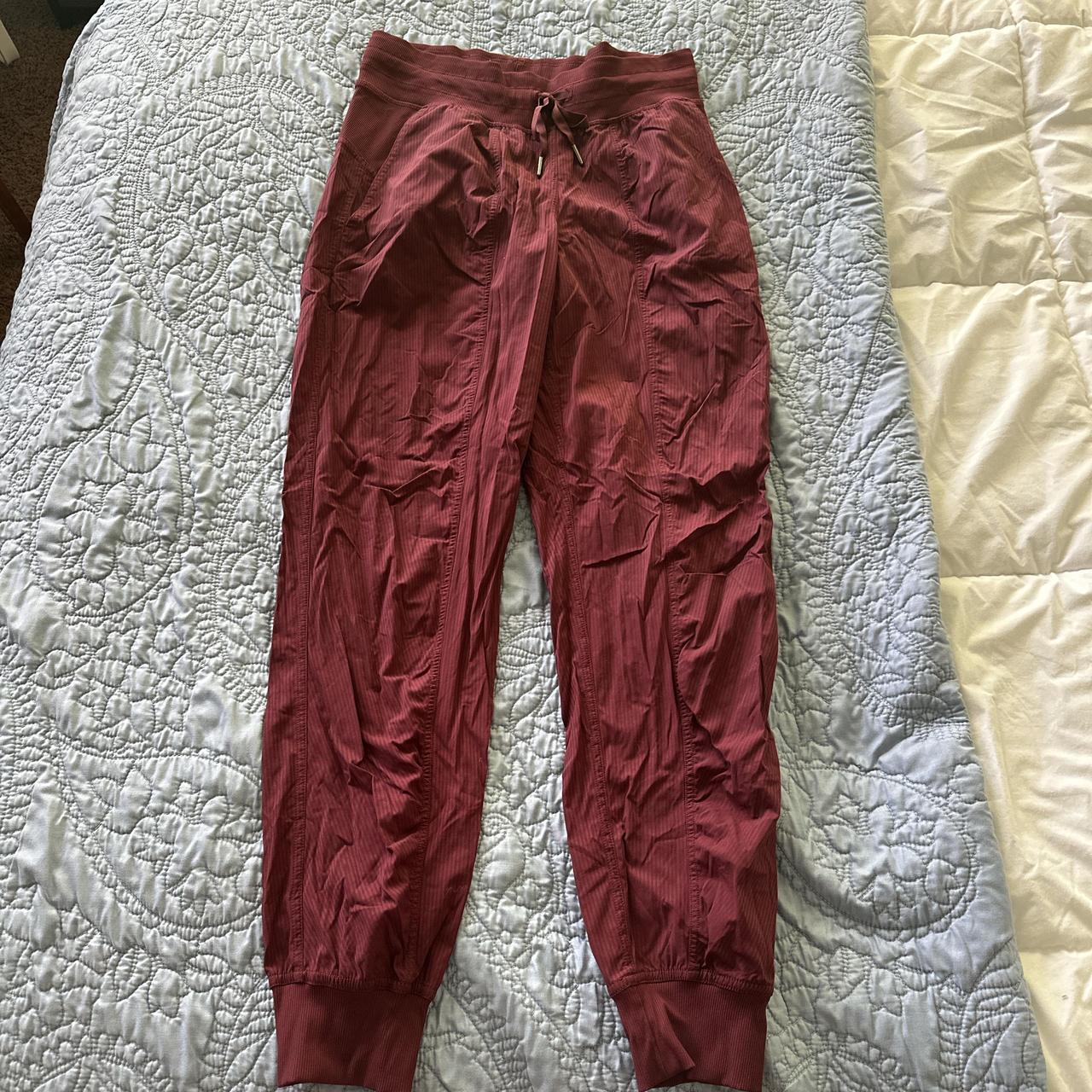 Maroon lululemon dance studio jogger, size 4.... | Depop