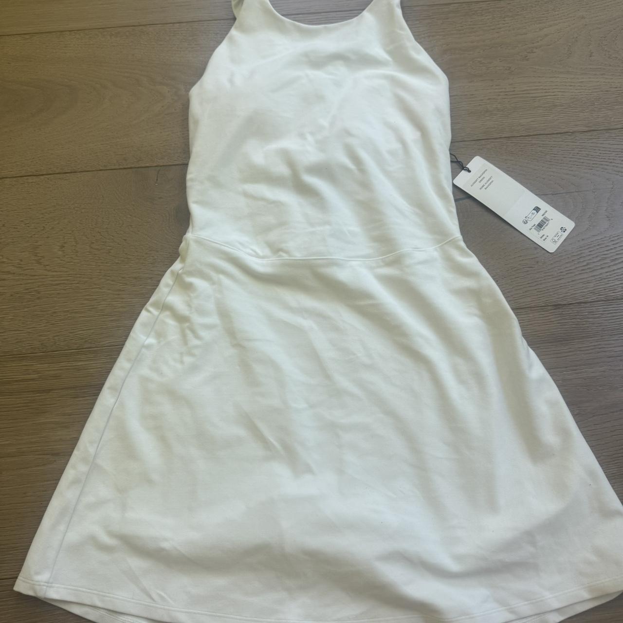 New with tags white Alosoft backspin dress Size M... | Depop