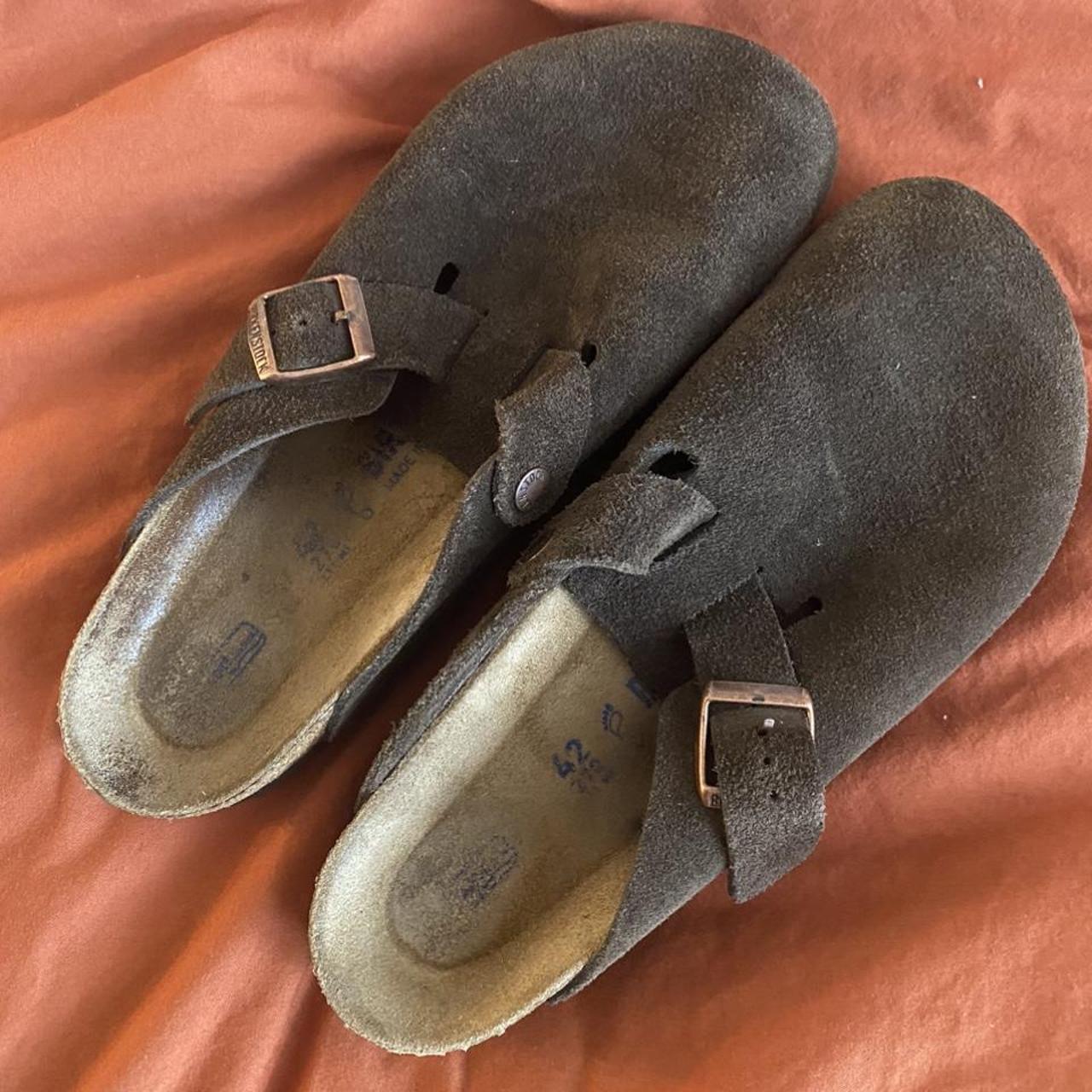 Birkenstock Boston clogs in suede brown color. Like... - Depop