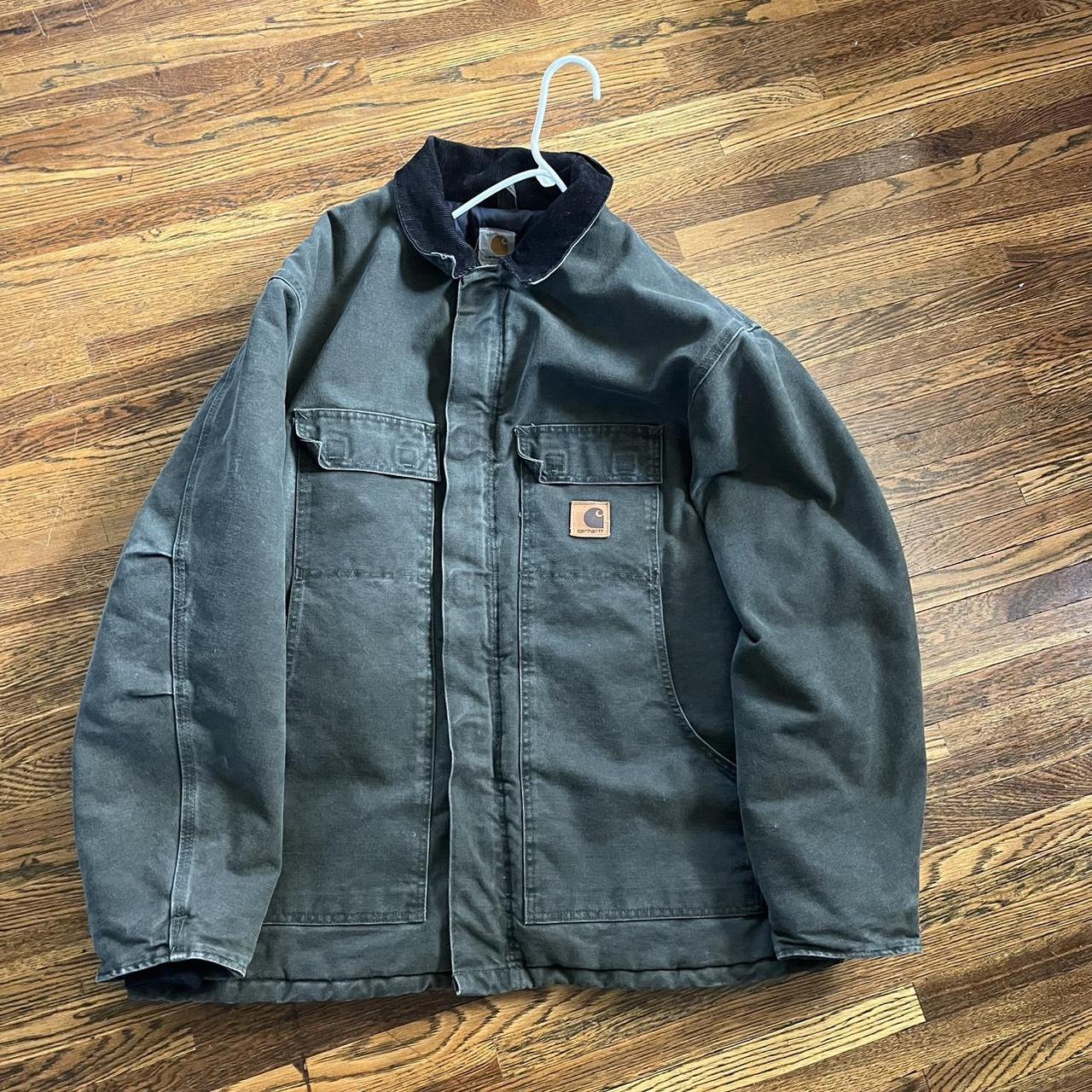 carhartt green XL baggy coat jacket... - Depop