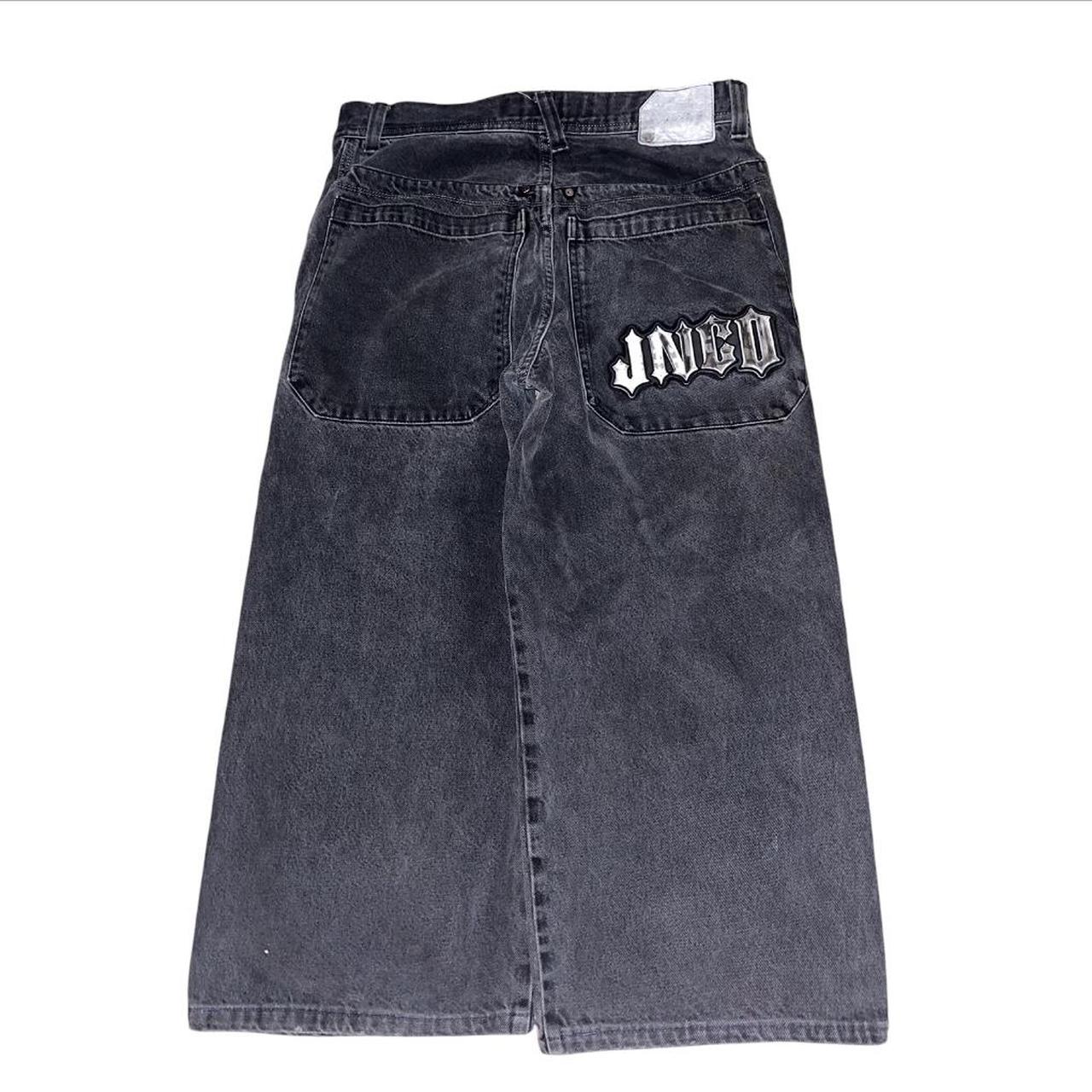 rare asf black wide leg JNCO jeans insanely baggy... - Depop