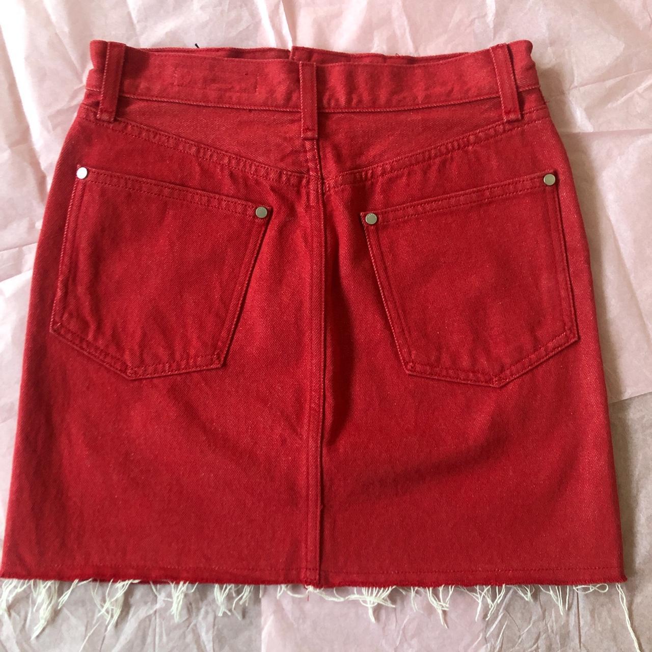 Rag&Bone red miniskirt 24” fits like a... - Depop