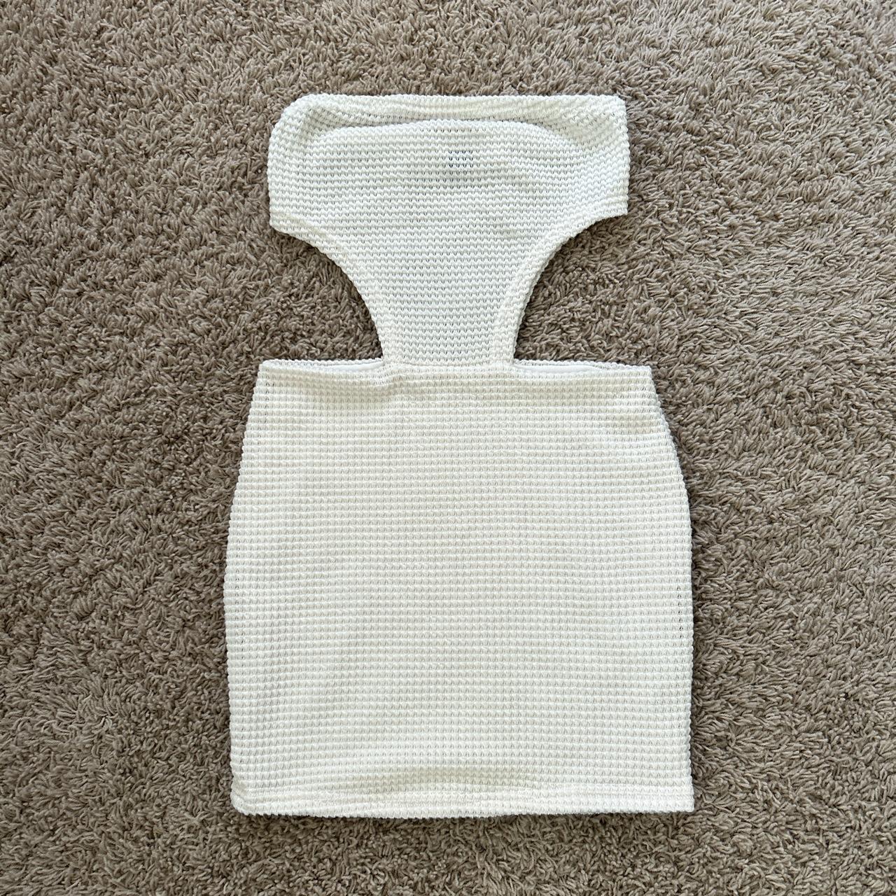 SHEIN Women's Cream and White Dress | Depop