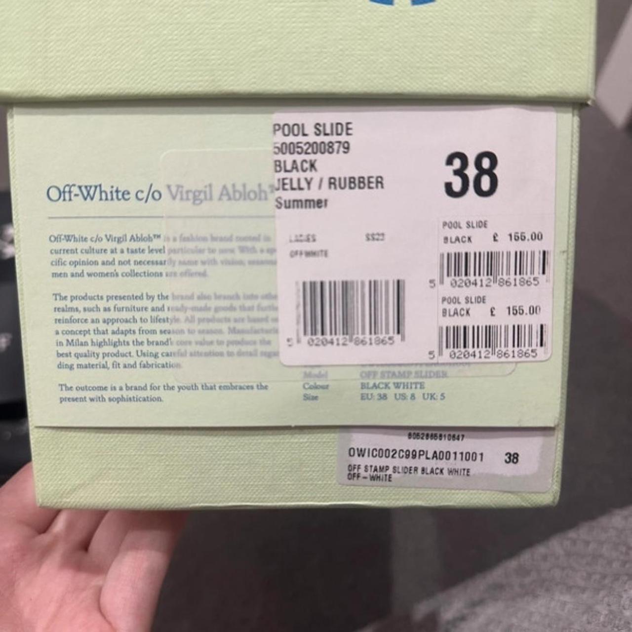 Off White Black Poolside Sliders. Worn once during a... - Depop