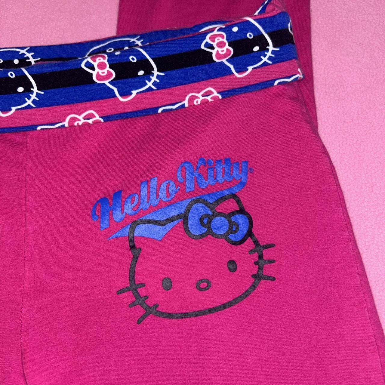 Insane Hello Kitty fold over flared leggings!! Size... - Depop