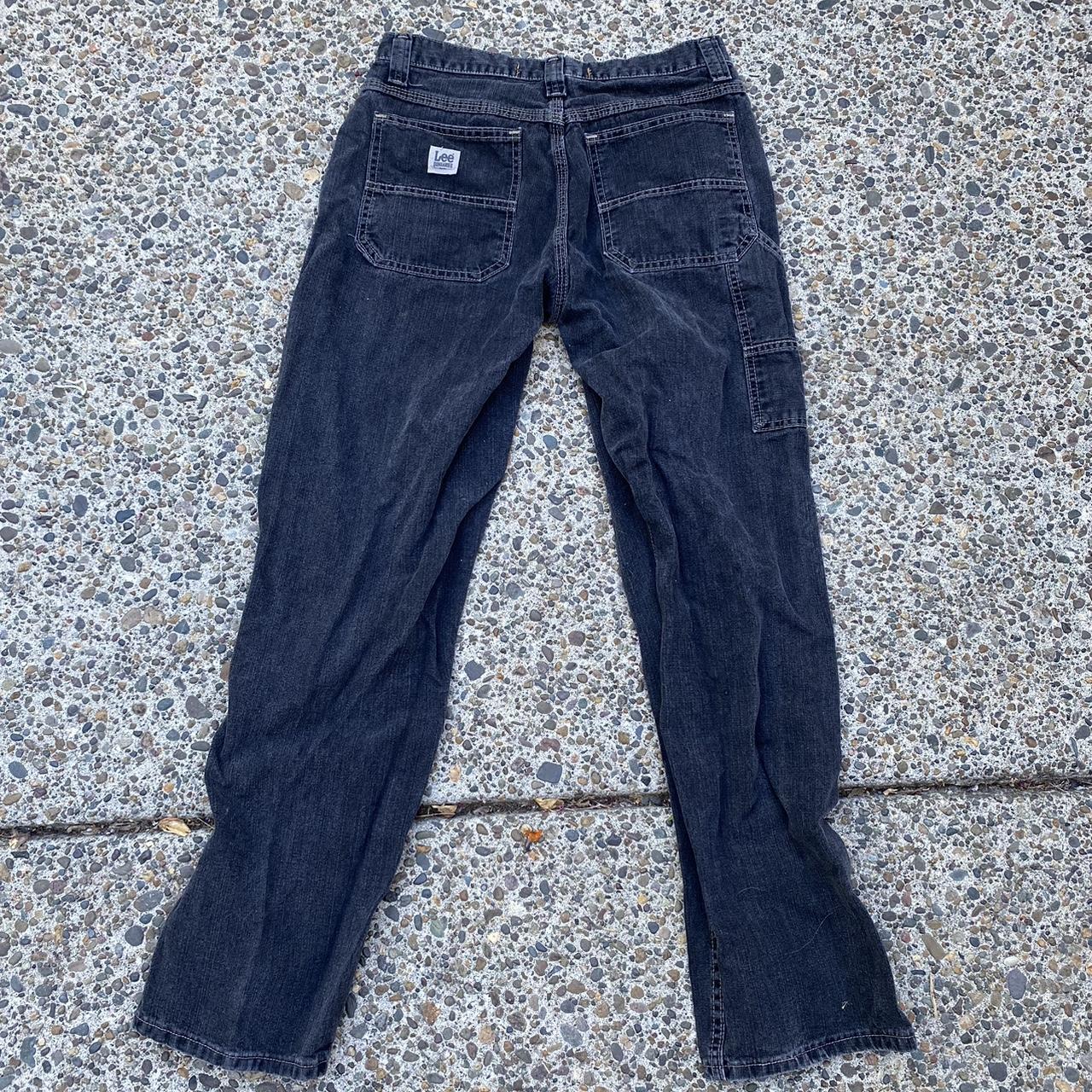 Lee faded black carpenter jeans. 31x32. Good... - Depop