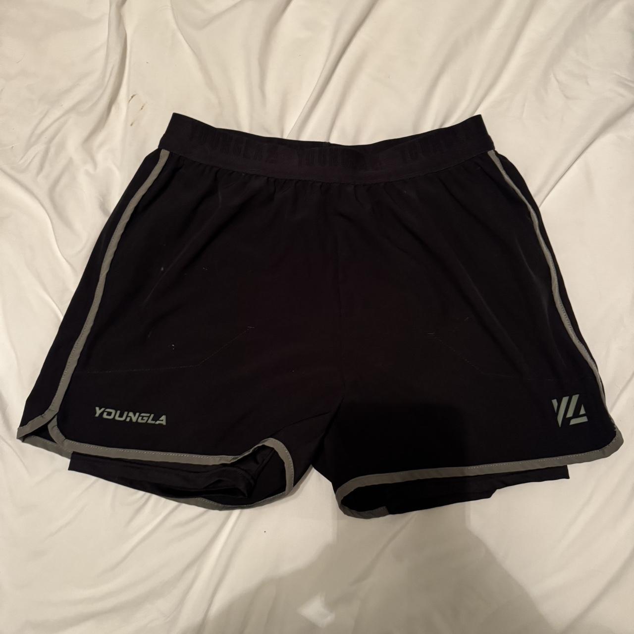 Black YoungLA compression shorts. Worn maybe 1 time.... | Depop