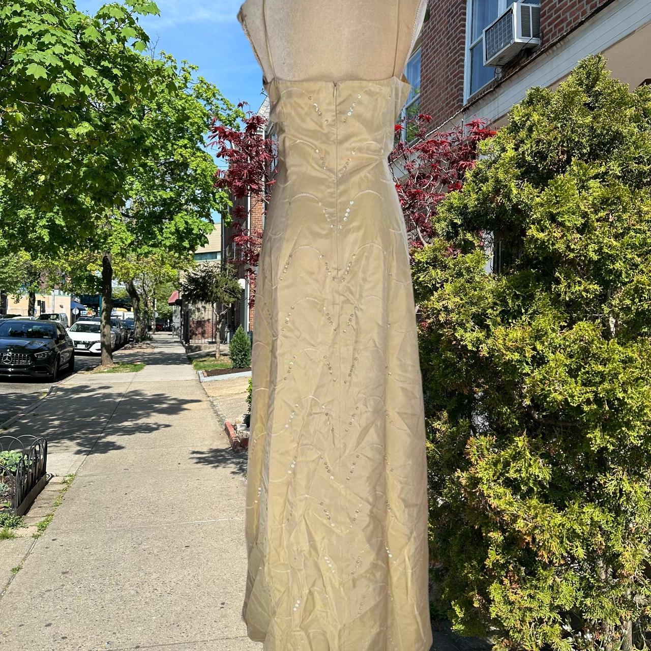 Women's Yellow and Cream Dress | Depop