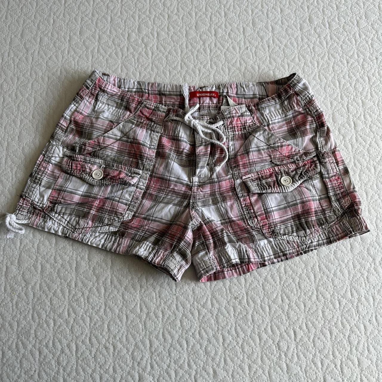 Y2k low rise mini short Vintage striped micro mini... | Depop