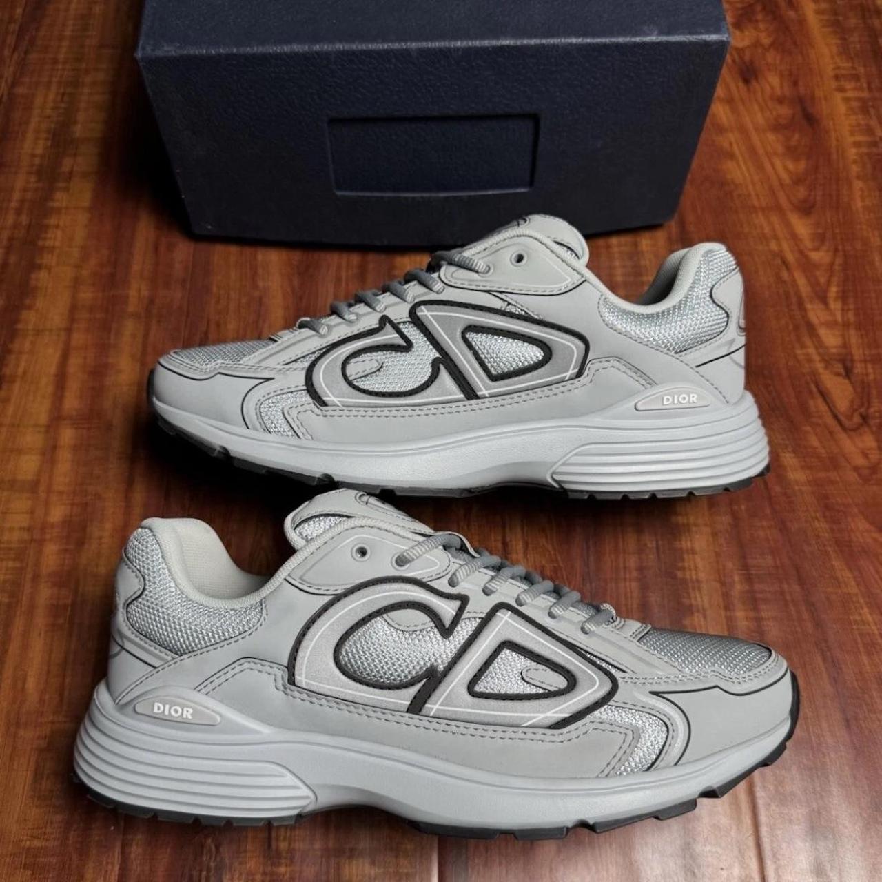 Dior B30 Reflective CD Mens Light Grey Sneakers -... | Depop