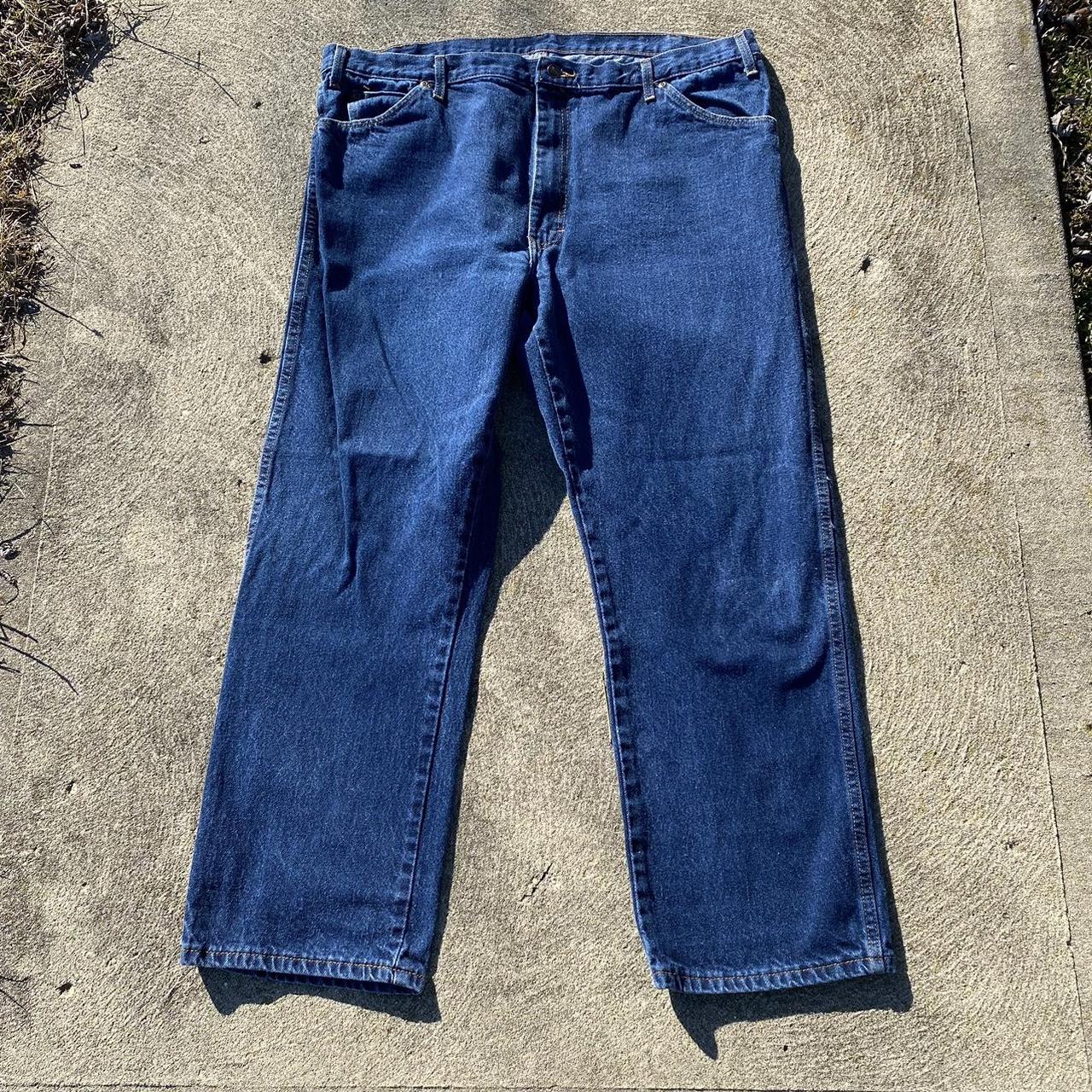 Vintage Dickies Jeans With An Amazing Dark Blue Depop