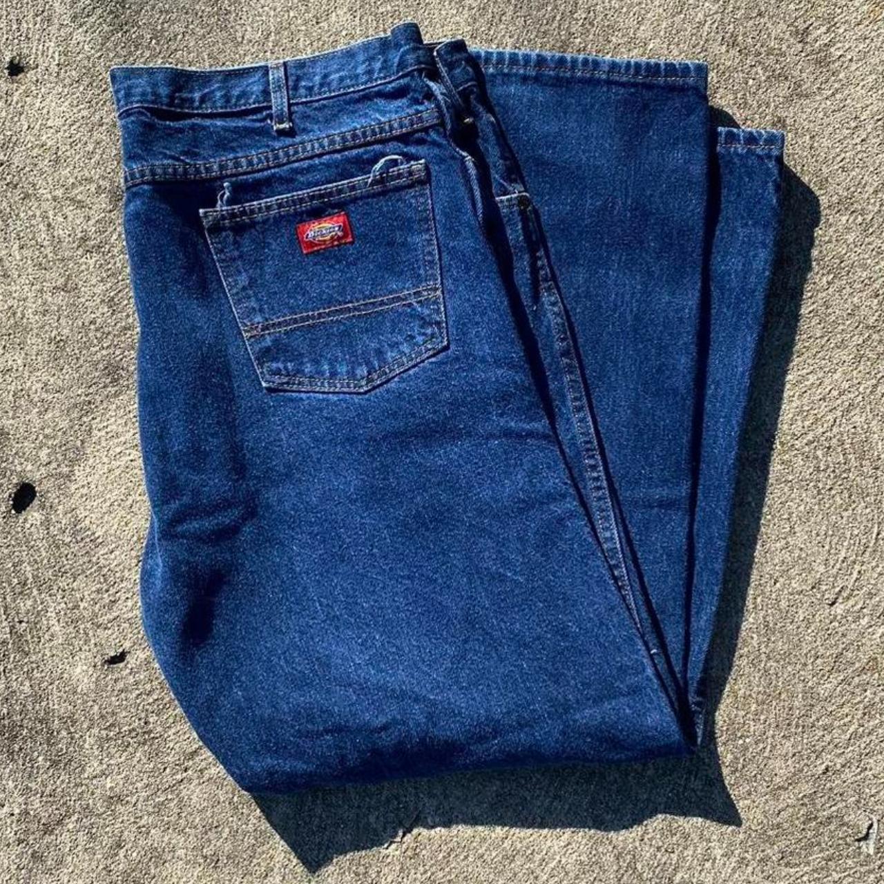 Vintage Dickies Jeans With An Amazing Dark Blue Depop