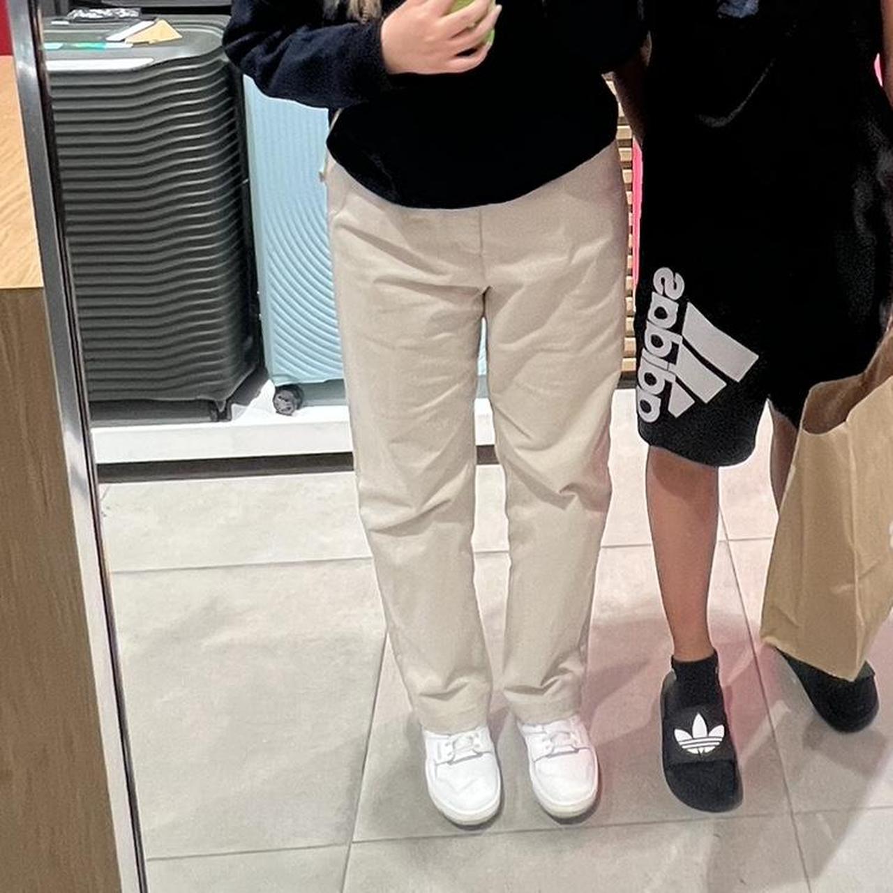 Acme De La Vie Pin Tuck Two Tone Woven Pants - Beige... - Depop