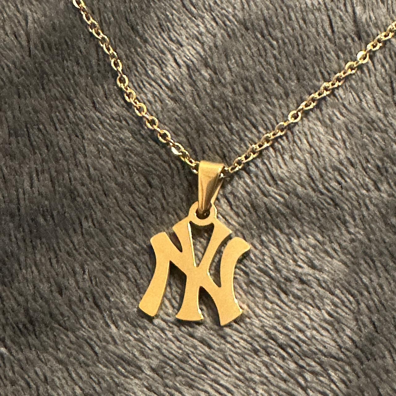 Gold New York Yankee’s chain What you see is what... - Depop