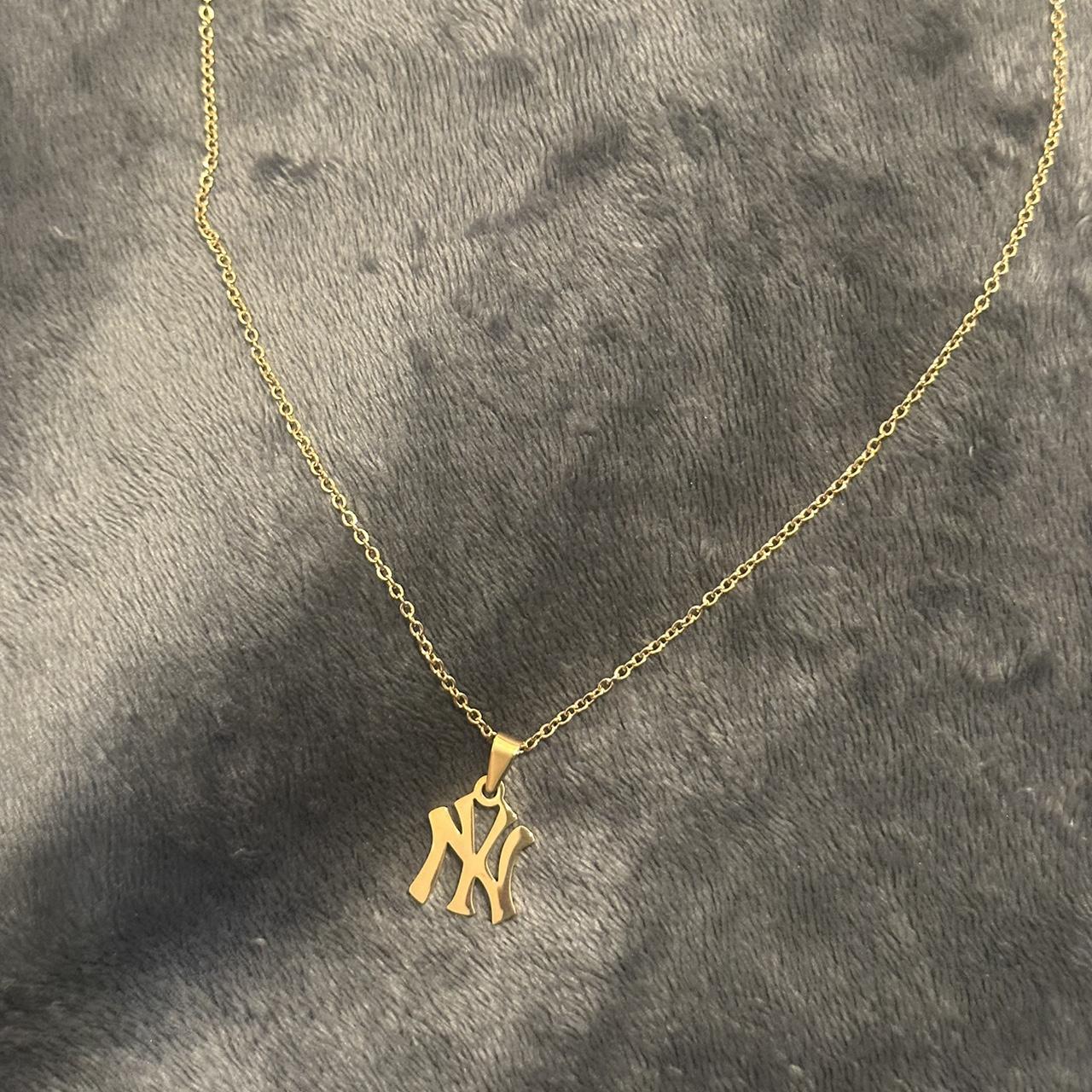 Gold New York Yankee’s chain What you see is what... - Depop