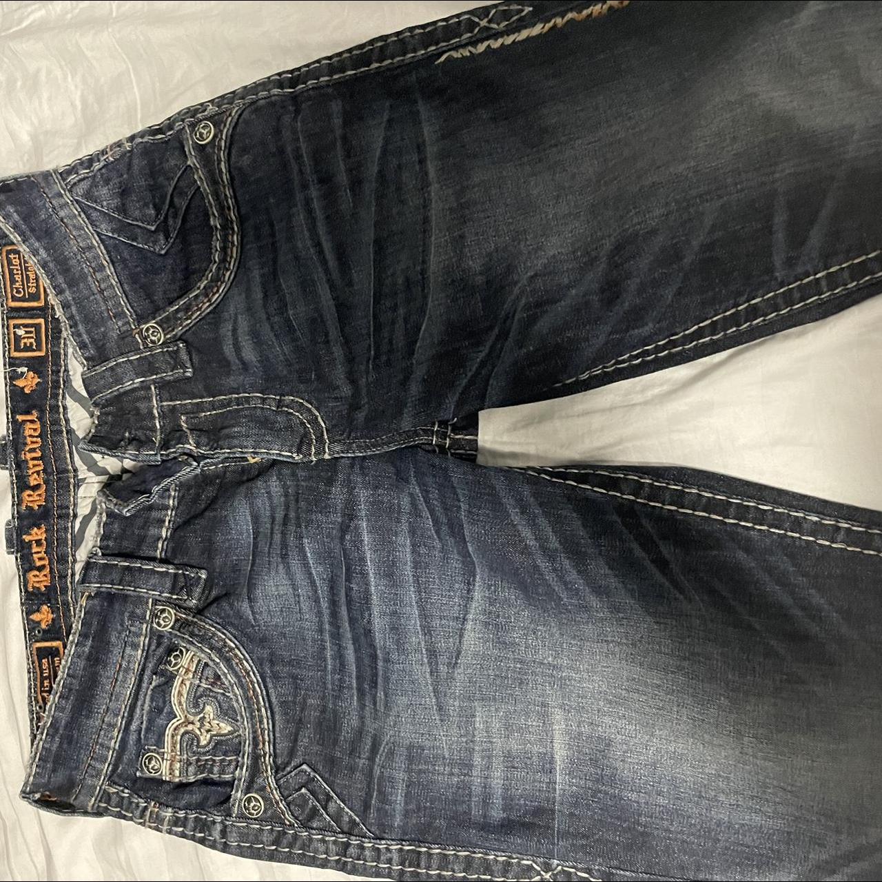 Rock Revival Jeans Size 30 Straight - Depop