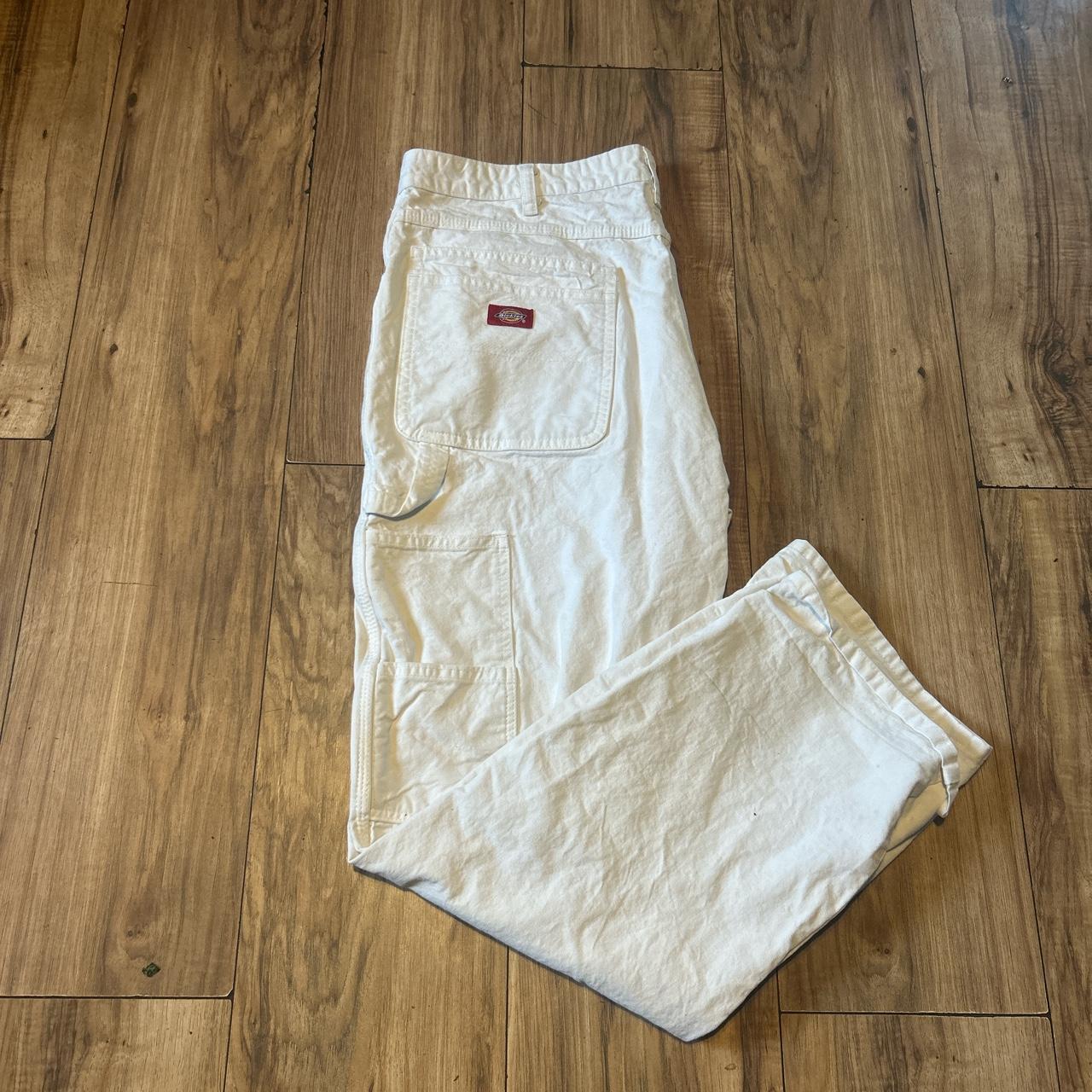 All white dickies carpenter pants 💮💮 Size... - Depop
