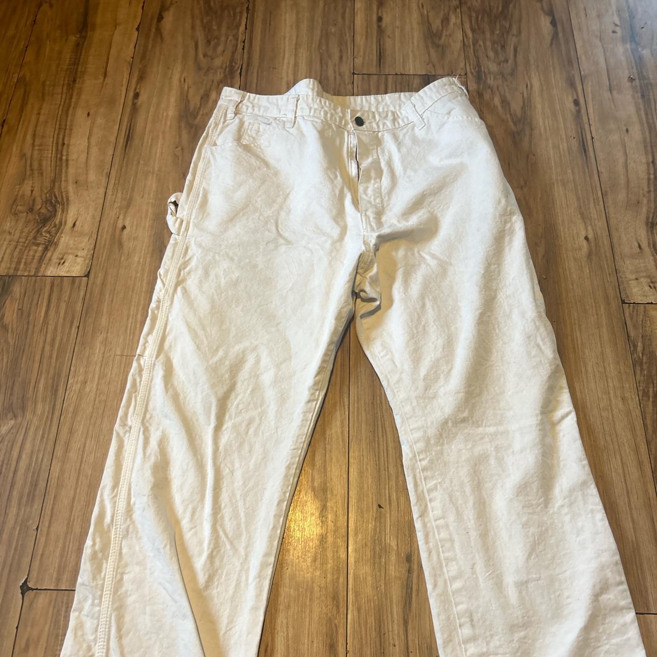 All white dickies carpenter pants 💮💮 Size... - Depop