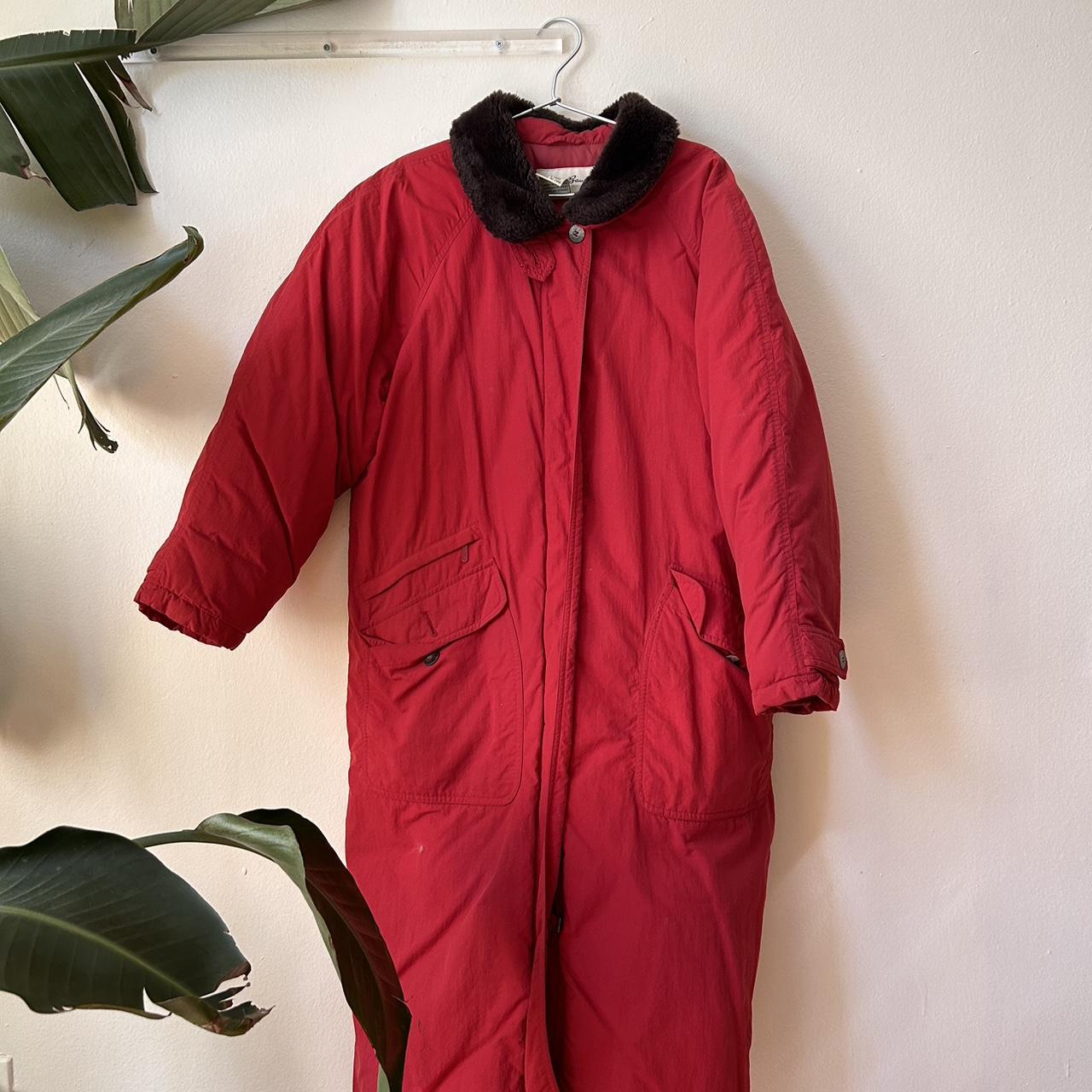 Winter jacket dark red color - Depop