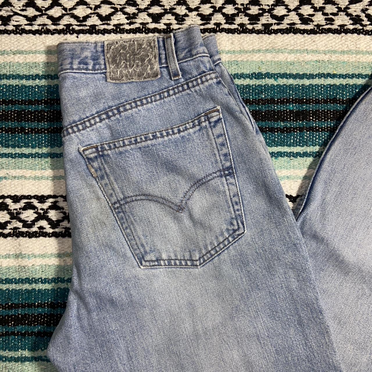 Vintage 90s Light Blue Wash Baggy Levi’s SilverTab... | Depop
