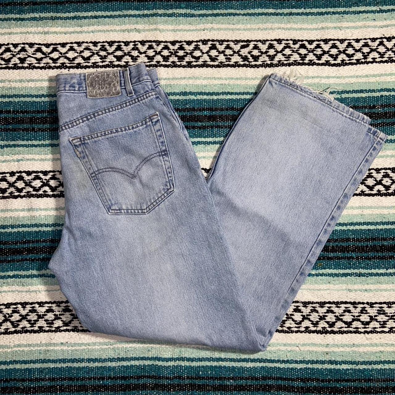 Vintage 90s Light Blue Wash Baggy Levi’s SilverTab... | Depop