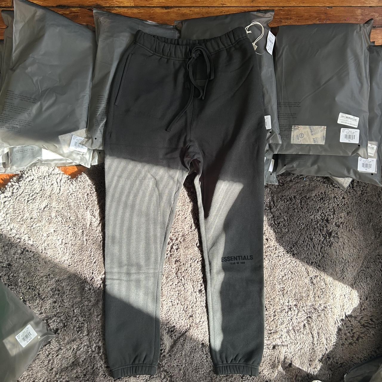 Black Essentials Pants Stretch Limo Color Way Sizes... | Depop