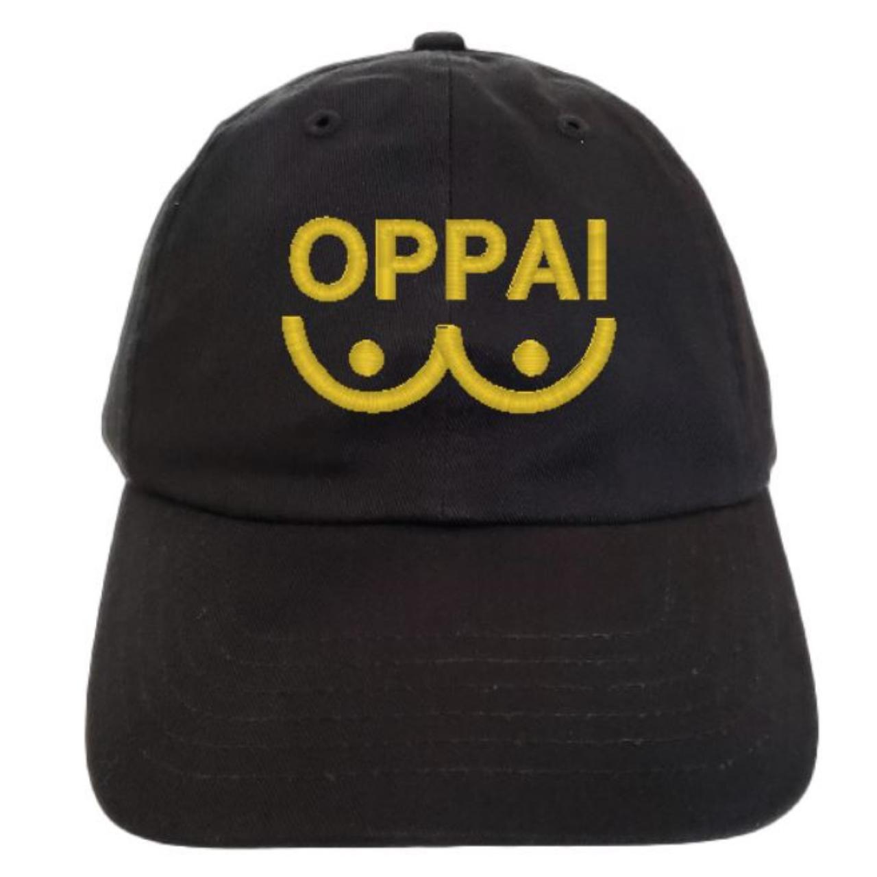 OPPAI Hat Polo style 6-panel hat with embroidery... - Depop