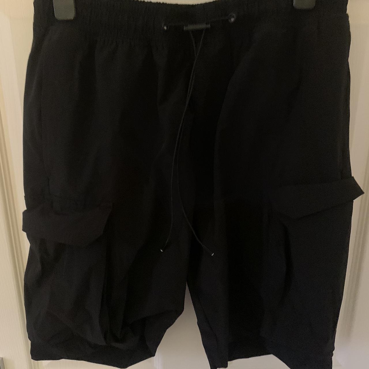 Unbranded black cargo shorts Size s - Depop