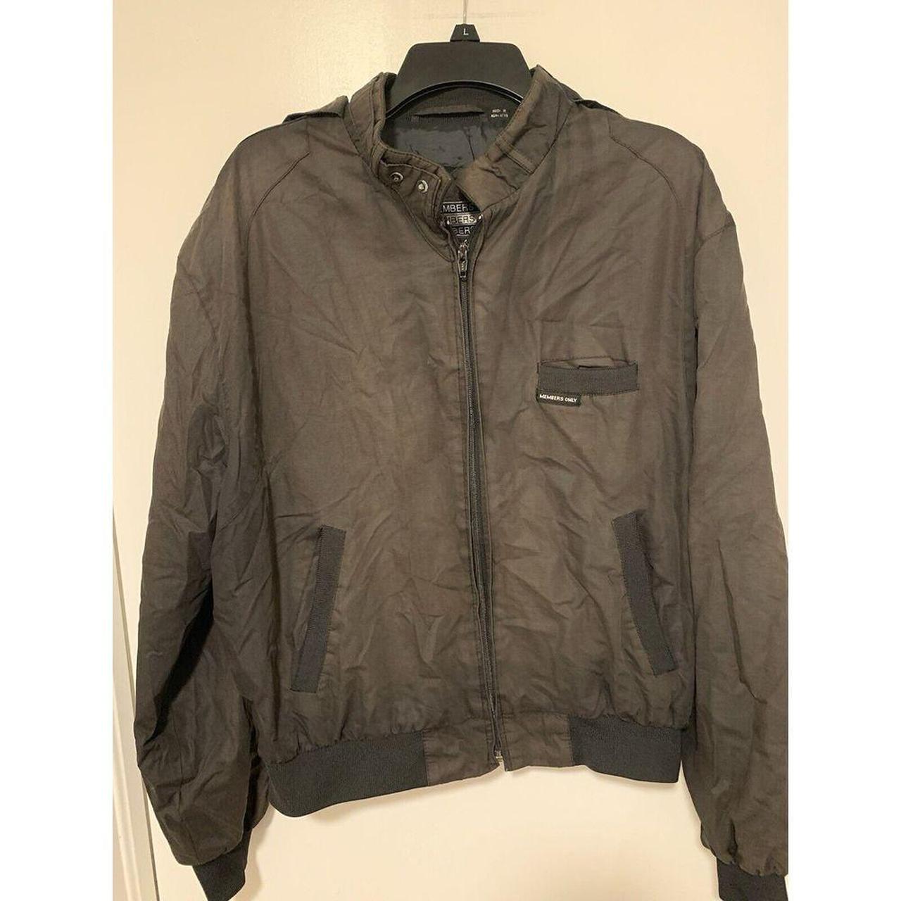 VTG Members Only Bomber Jacket 90s Mens Sz 44 Black... | Depop