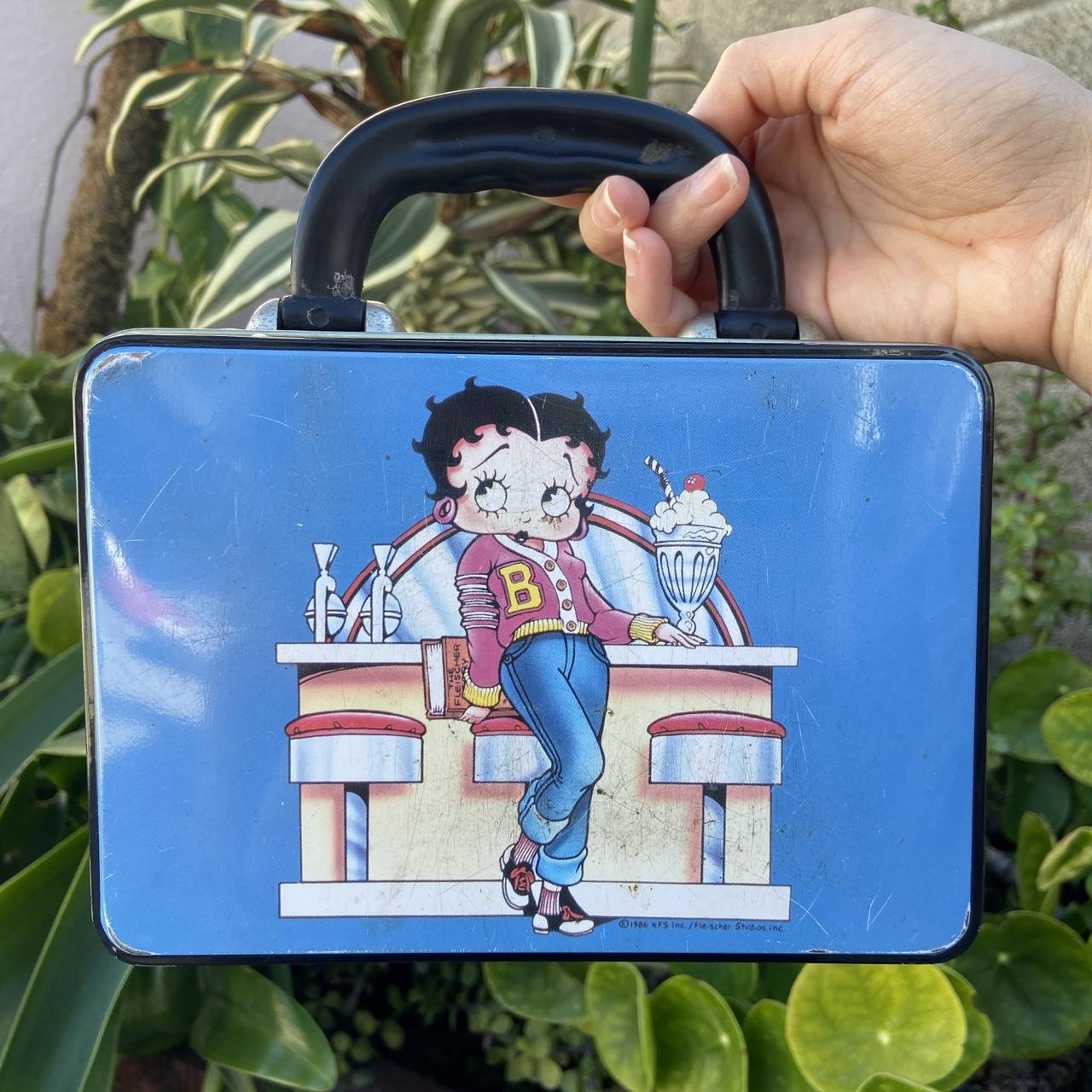 Vintage dead stock 90’s Betty boop metal tin lunch... - Depop