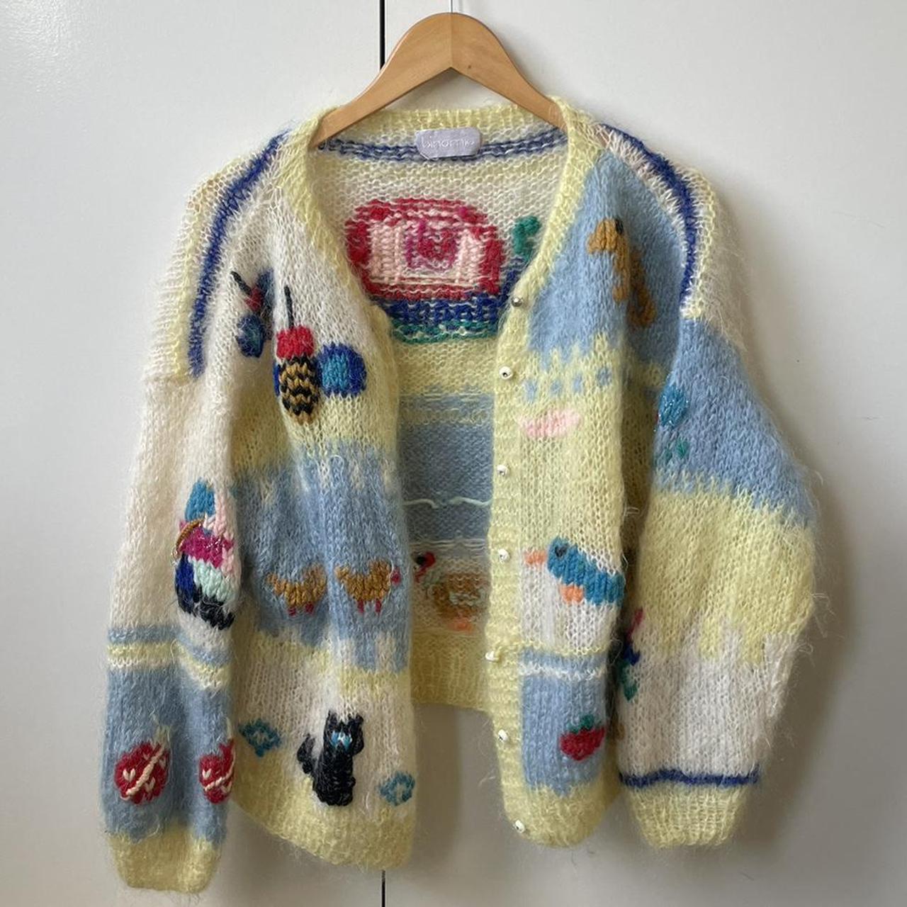 Vintage Mohair Cardigan Beautiful Made in Italy... - Depop