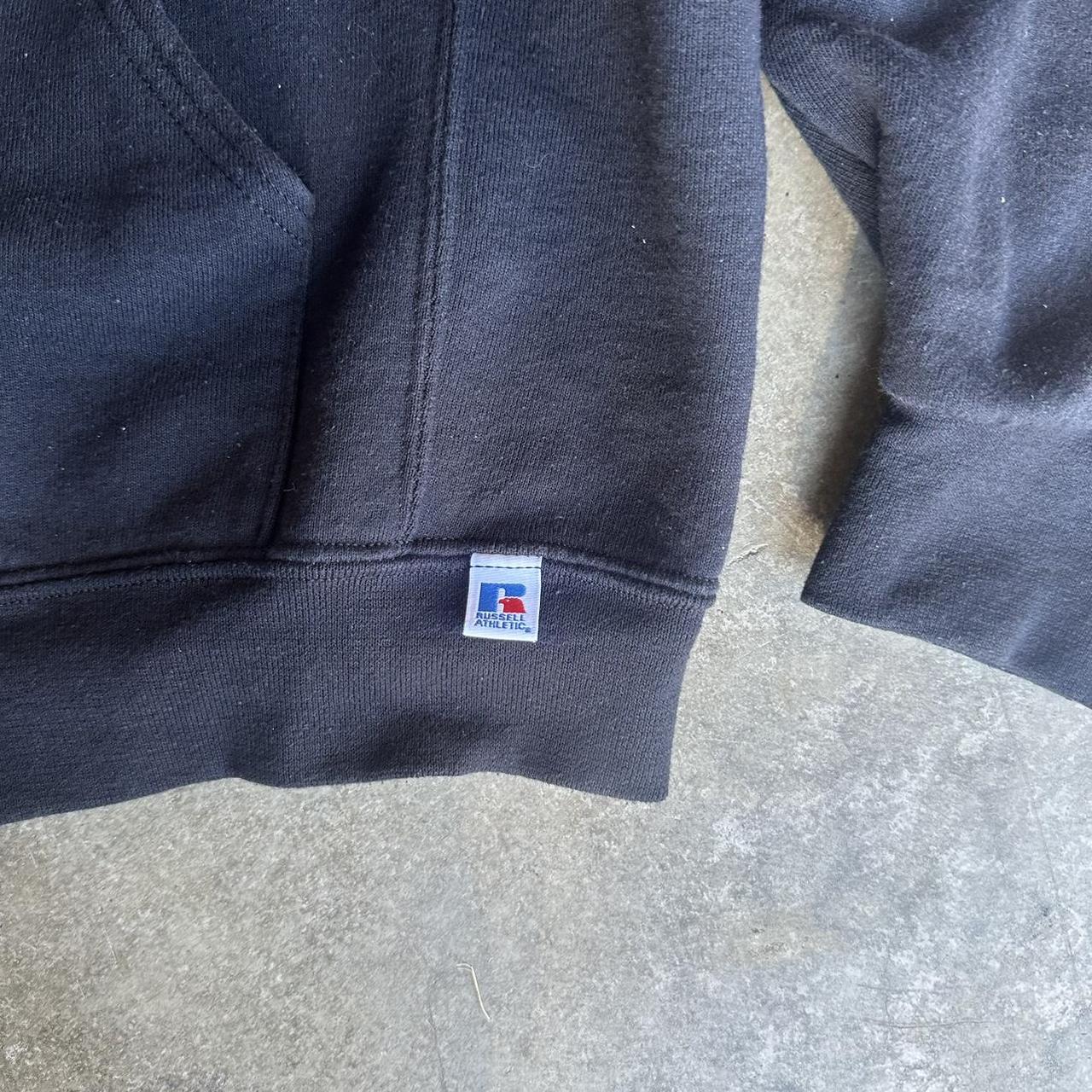 Vintage 2000s black Russell athletic hoodie. Size... - Depop